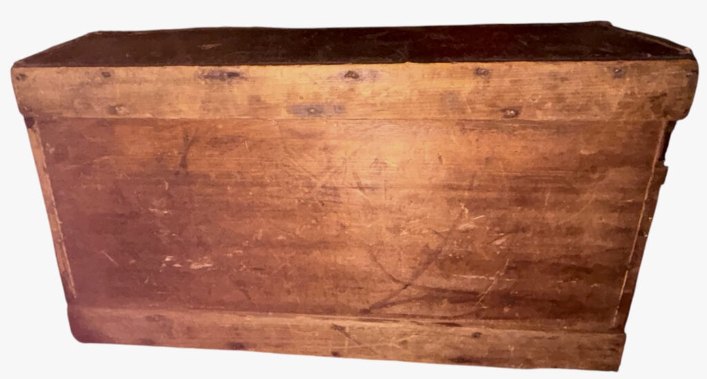 Id’d Early Leather Covered Dome Top Traveling Trunk – Sea Captain ...